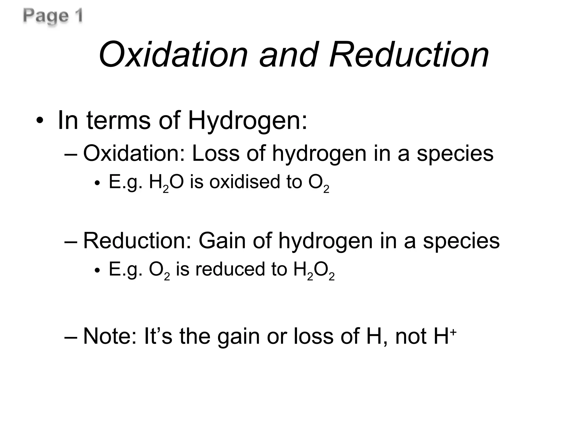 Redox reactions | PPT