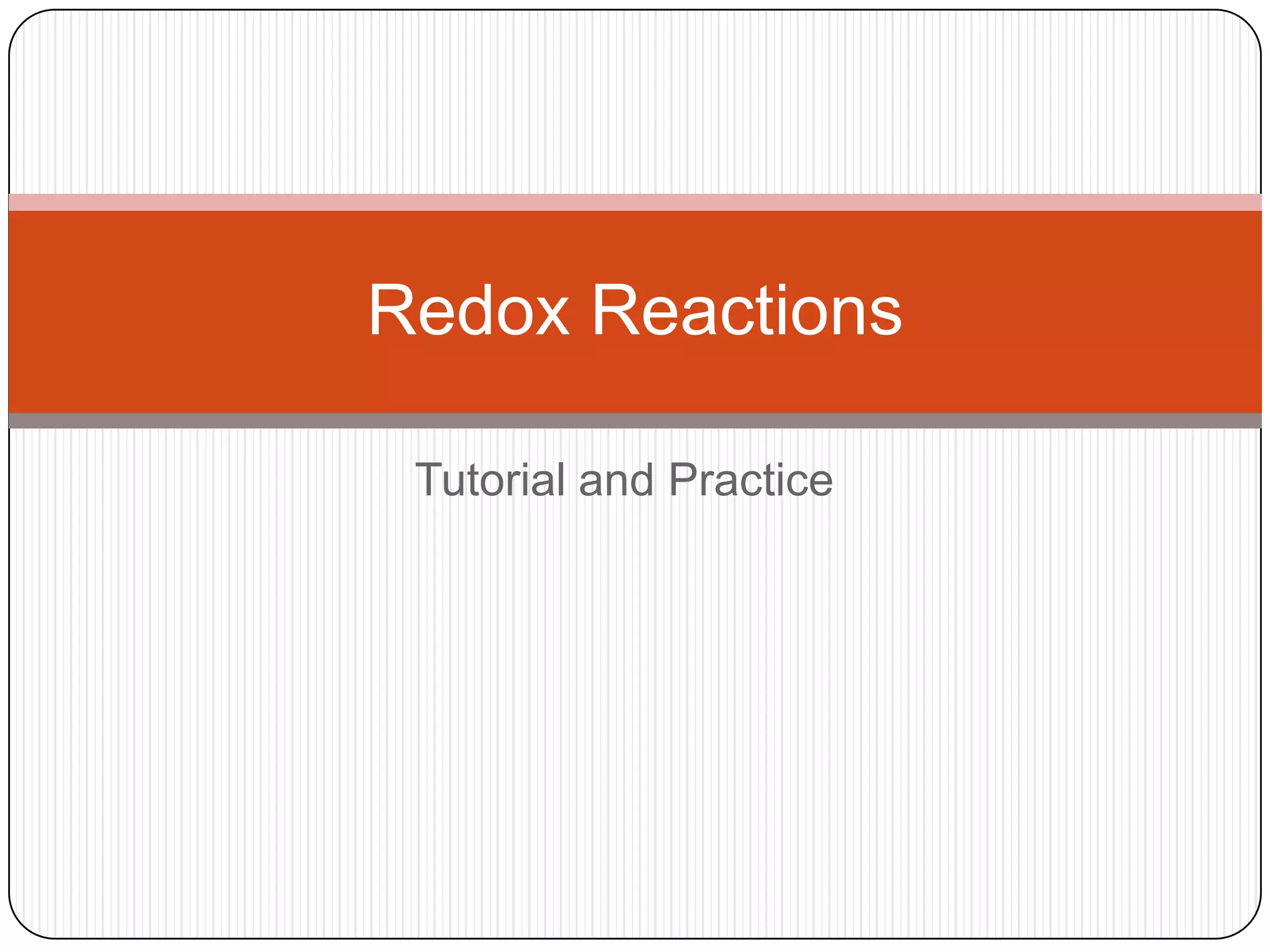 Redox reactions | PPTX | Chemistry | Science
