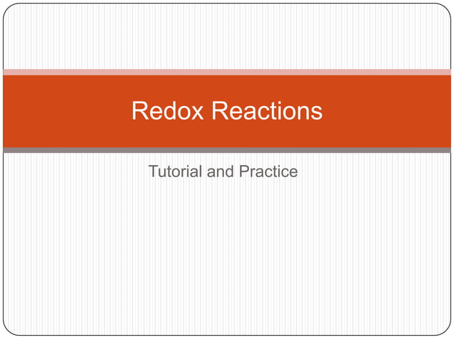 Redox reactions | PPTX | Chemistry | Science