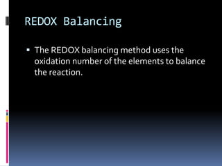 Redox reactions | PPT