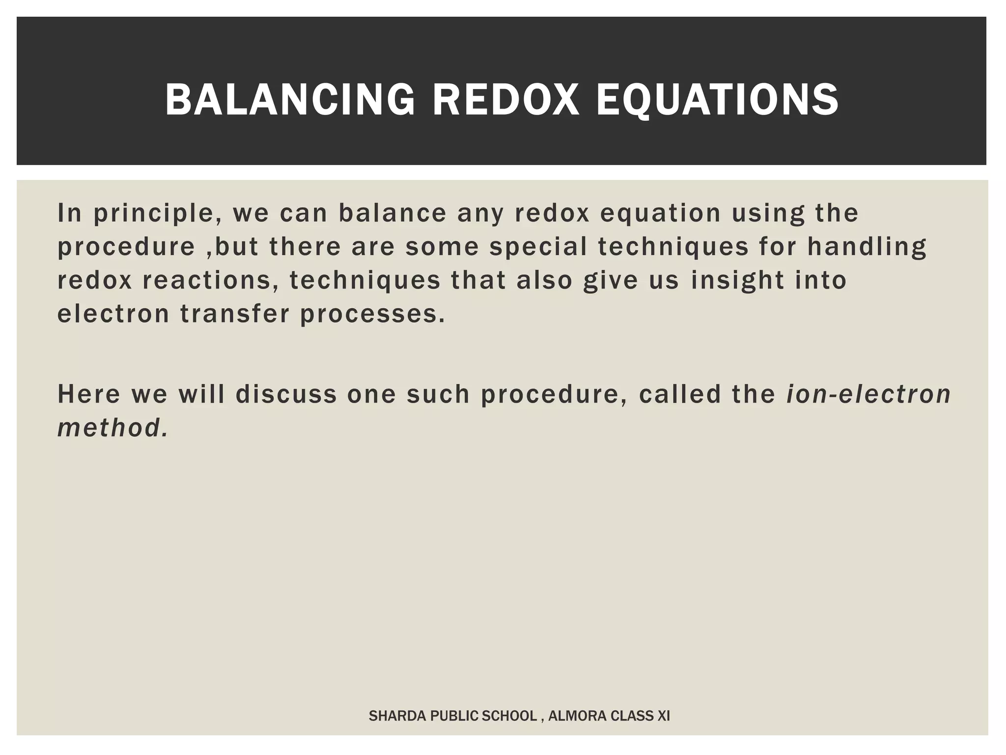 Redox reactions | PPTX