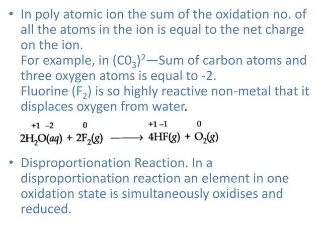 Redox reactions -class 11 chemistry cbse | PDF