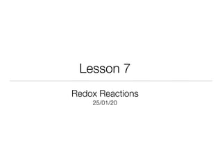 Redox reactions | PPT