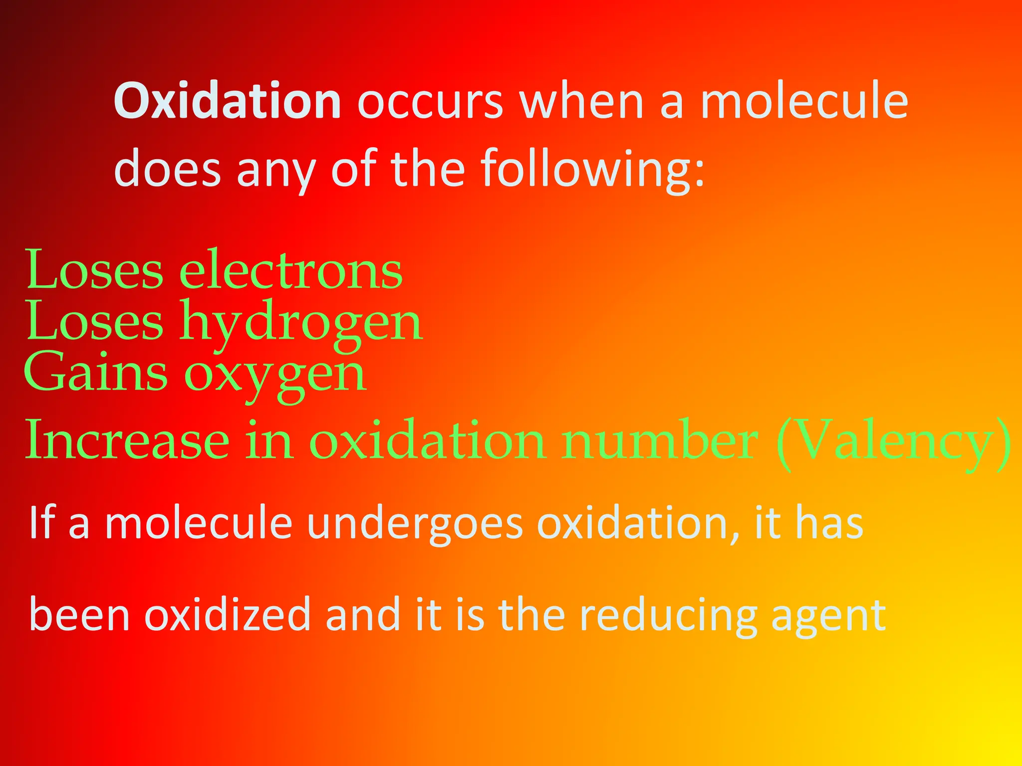 Redox Reactions. Chemical Reactions occurring in the body, Oxidation ...