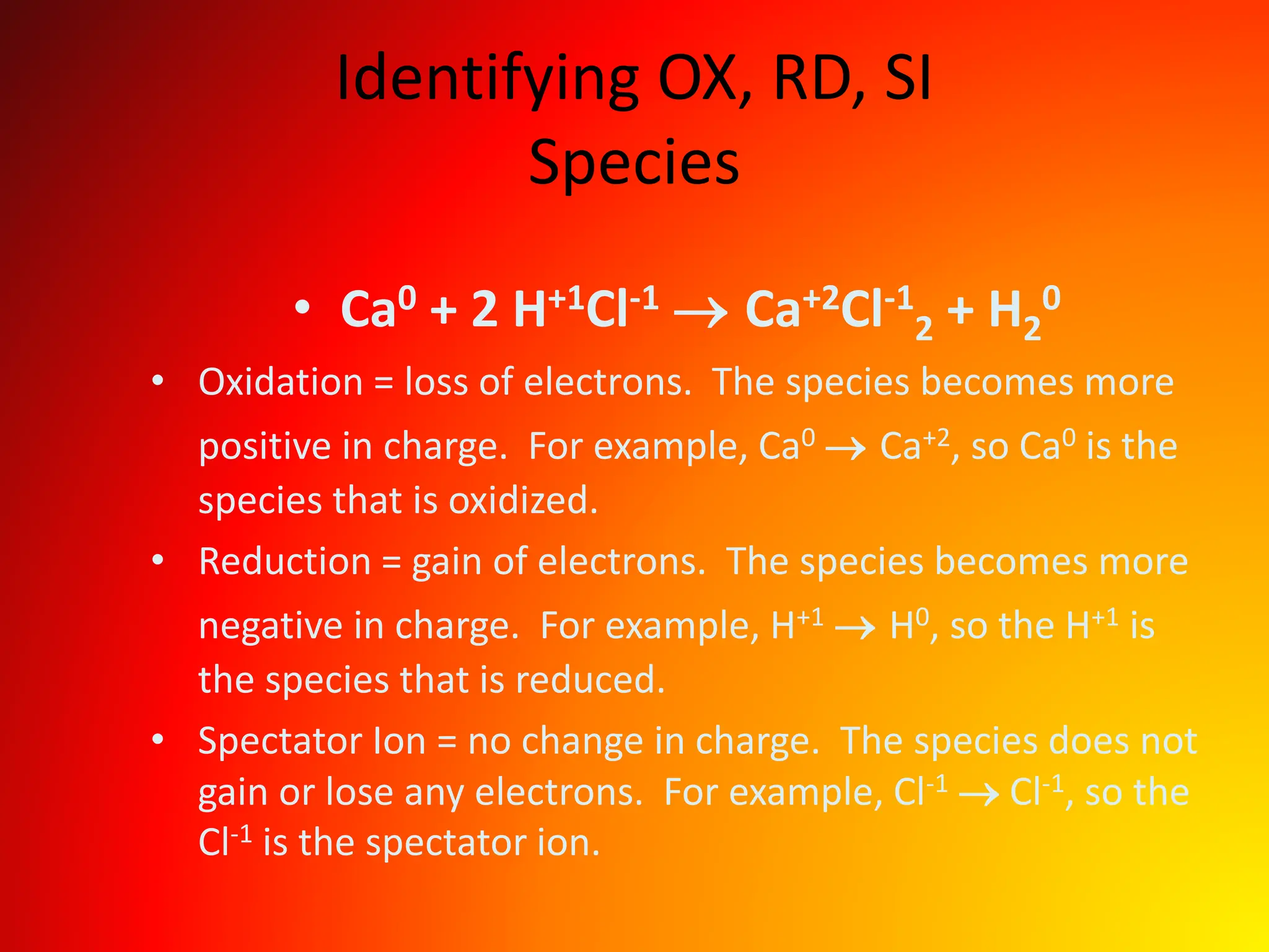 Redox Reactions. Chemical Reactions occurring in the body, Oxidation ...