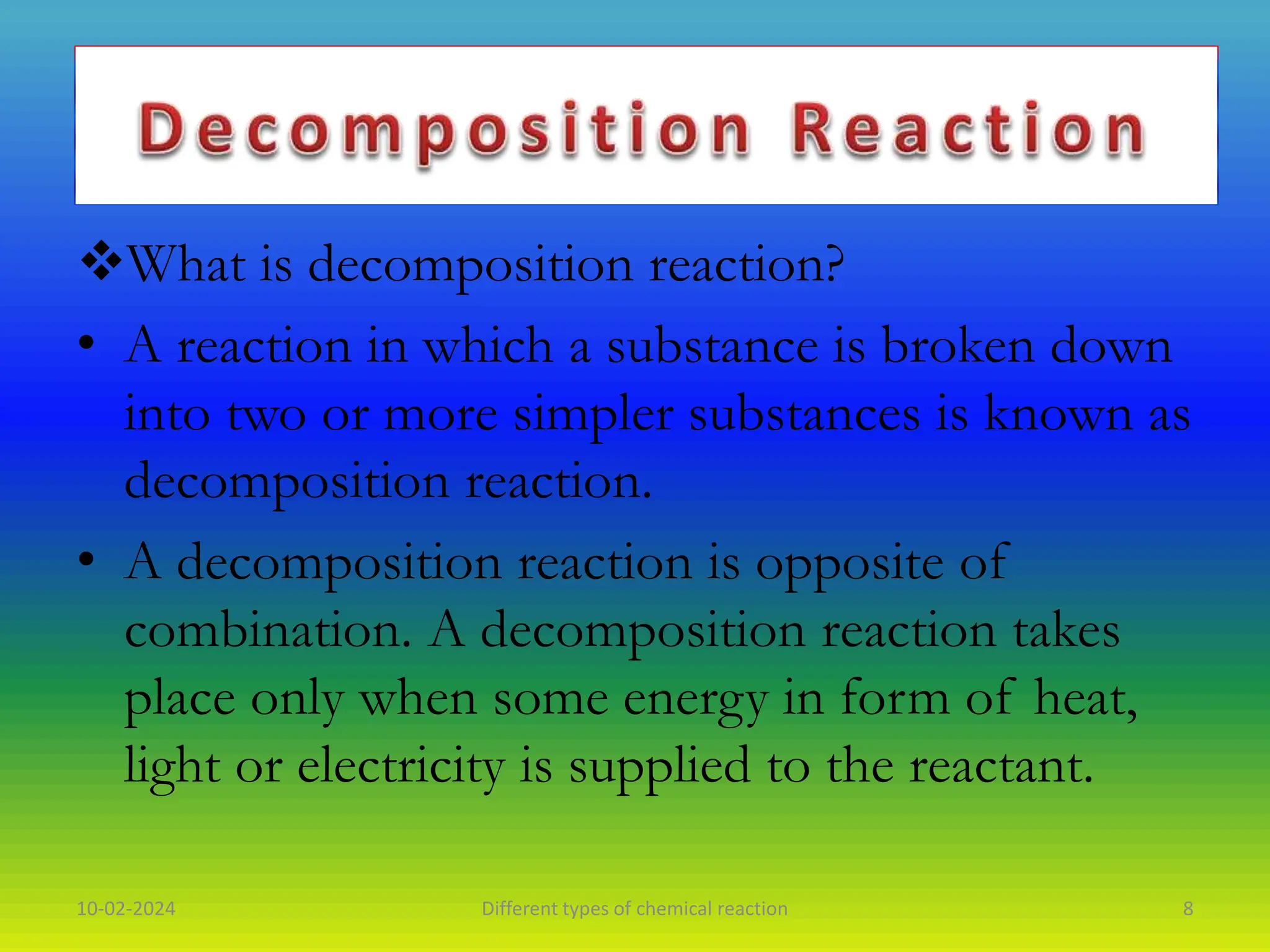 Redox Reactions. Chemical Reactions occurring in the body, Oxidation ...
