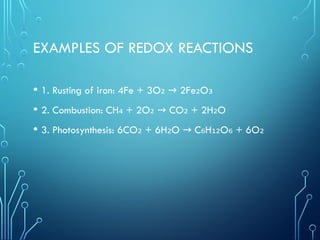 Redox_Reactions Basic Chemistry Stuff iykwim | PPTX