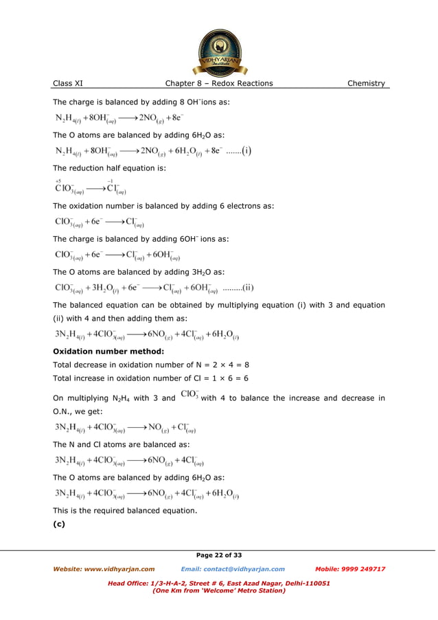 Redox reactions exercise -with solutions | PDF