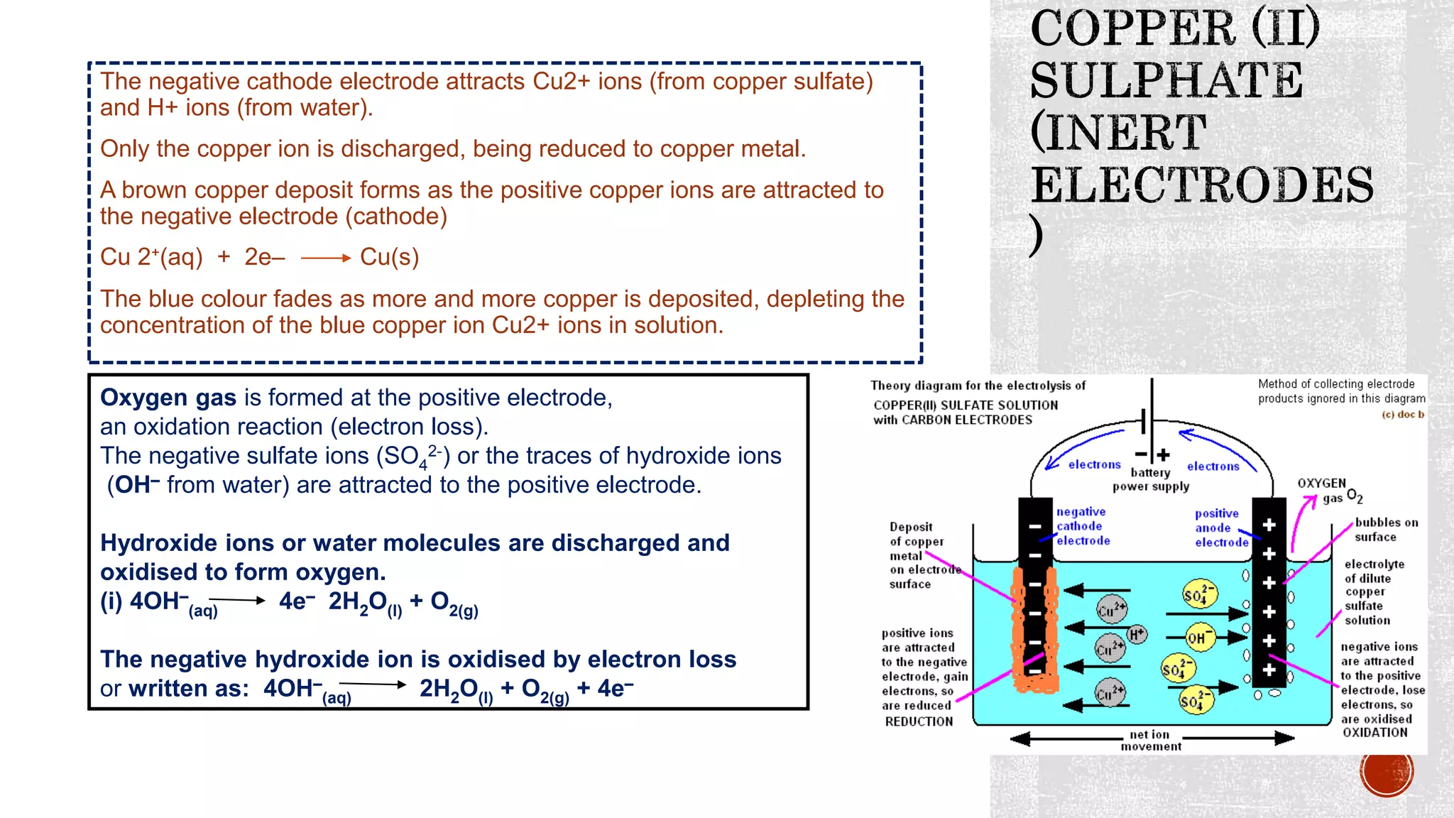 Redox reactions at electrodes | PPT