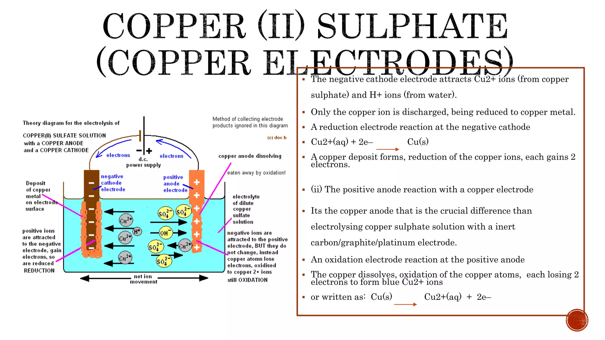 Redox reactions at electrodes | PPT