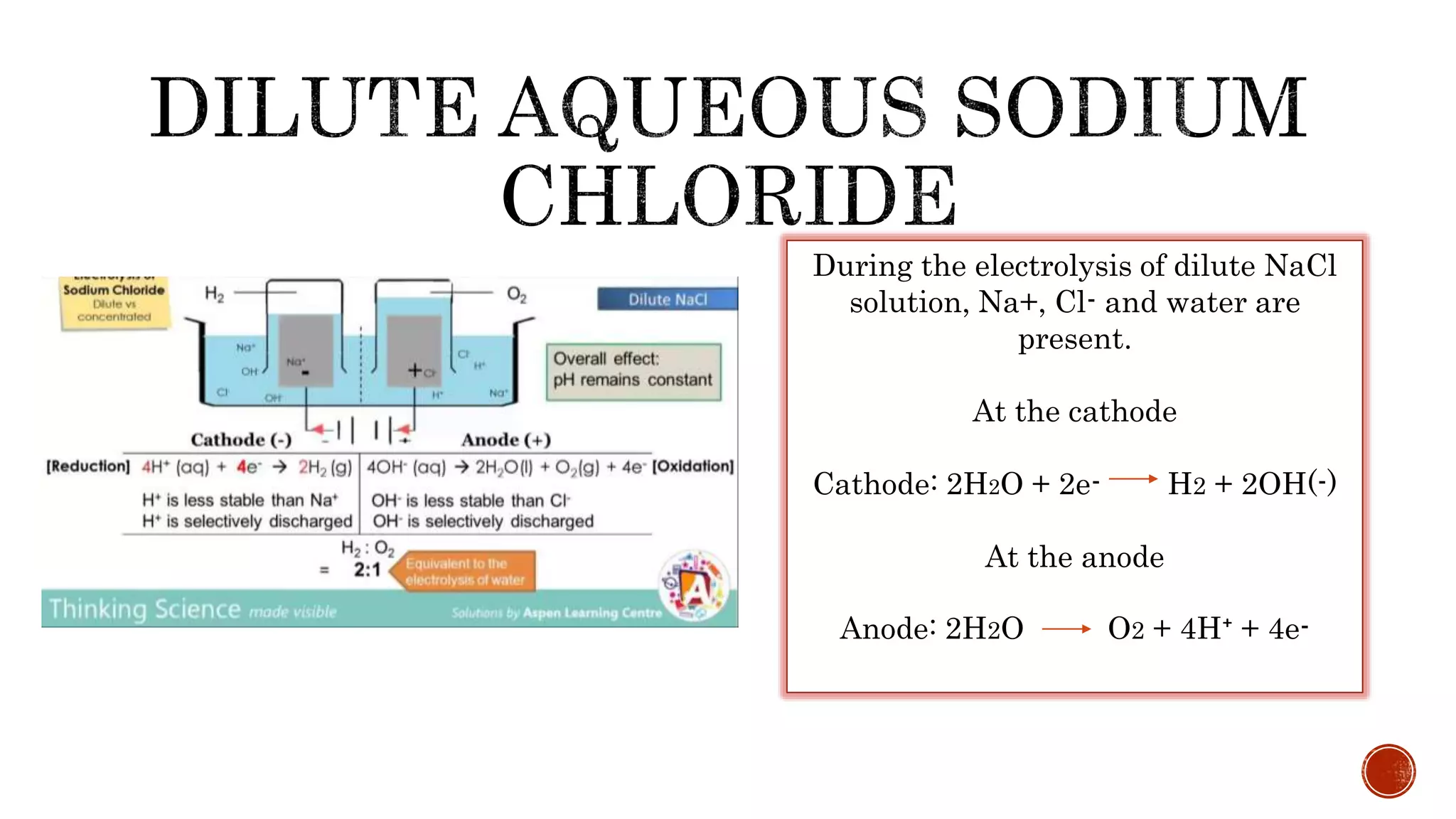 Redox reactions at electrodes | PPT