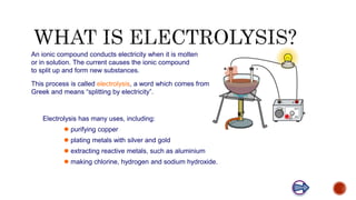 Redox reactions at electrodes | PPT