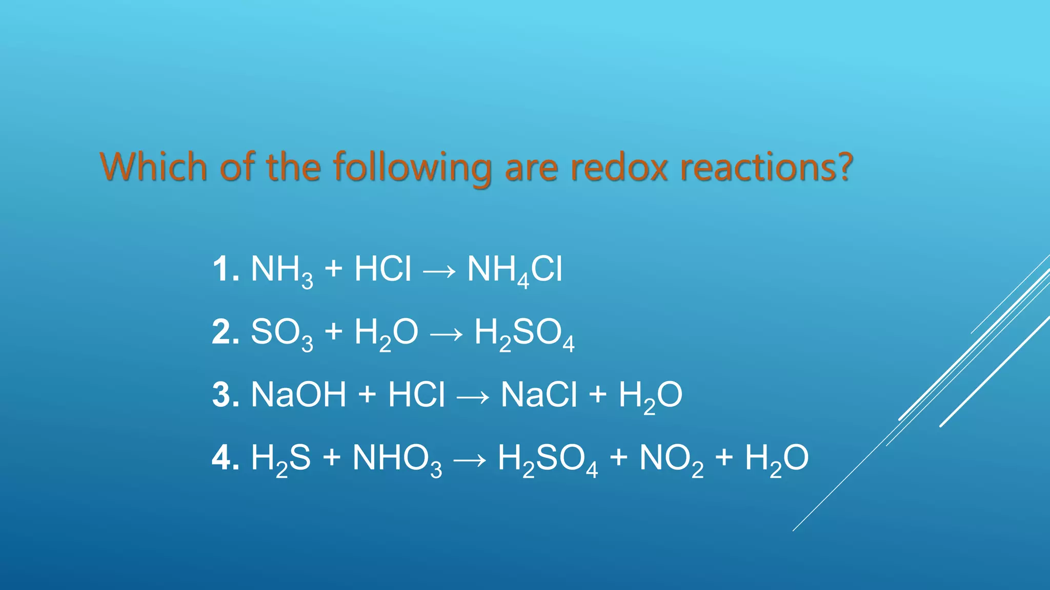 Redox reactions using oxidation numbers | PPTX