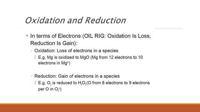 Redox reaction (unit 4) | PPTX