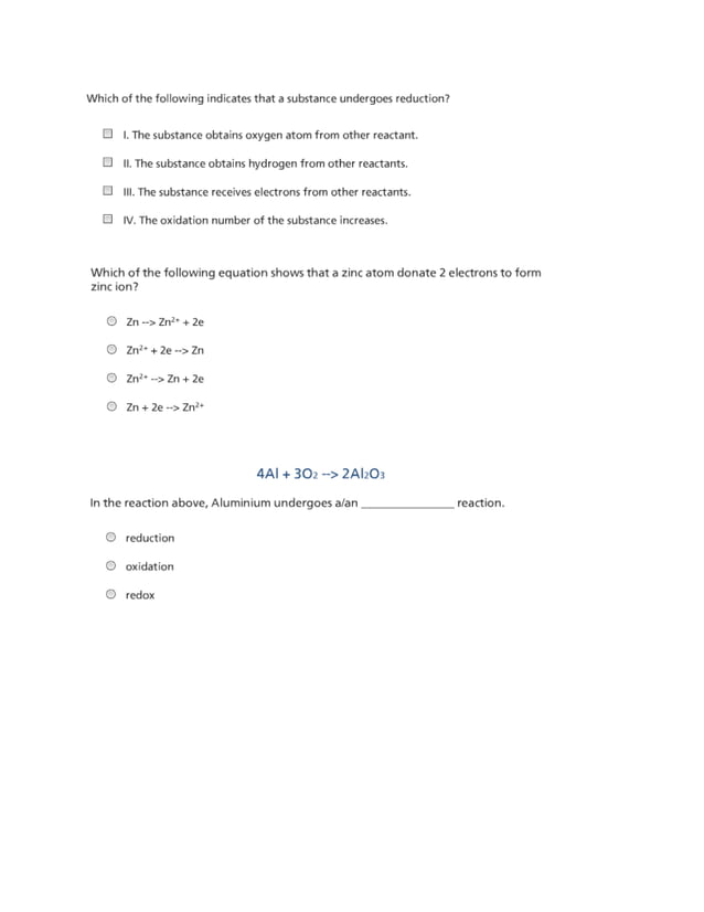 Redox test | PDF