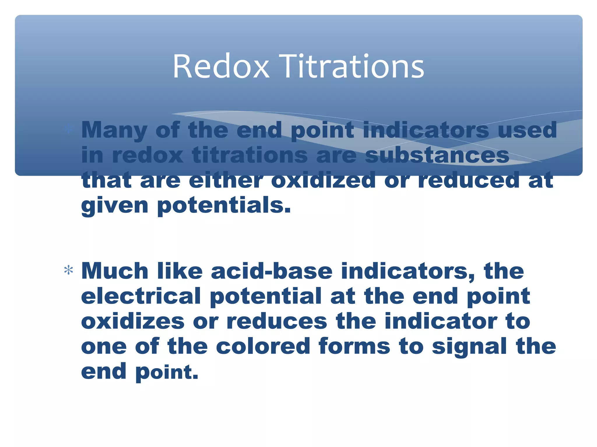 Redox titration | PPT