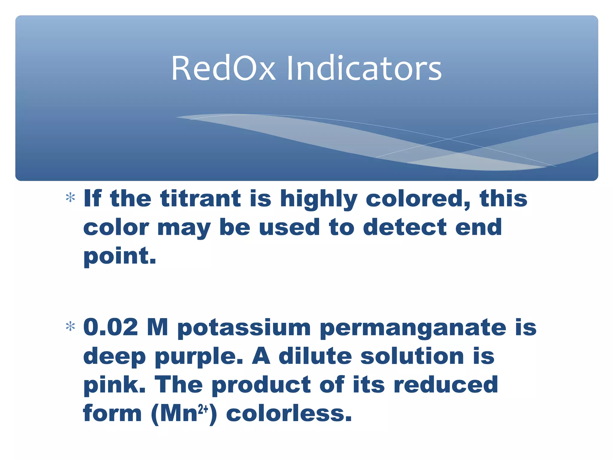 Redox titration | PPT