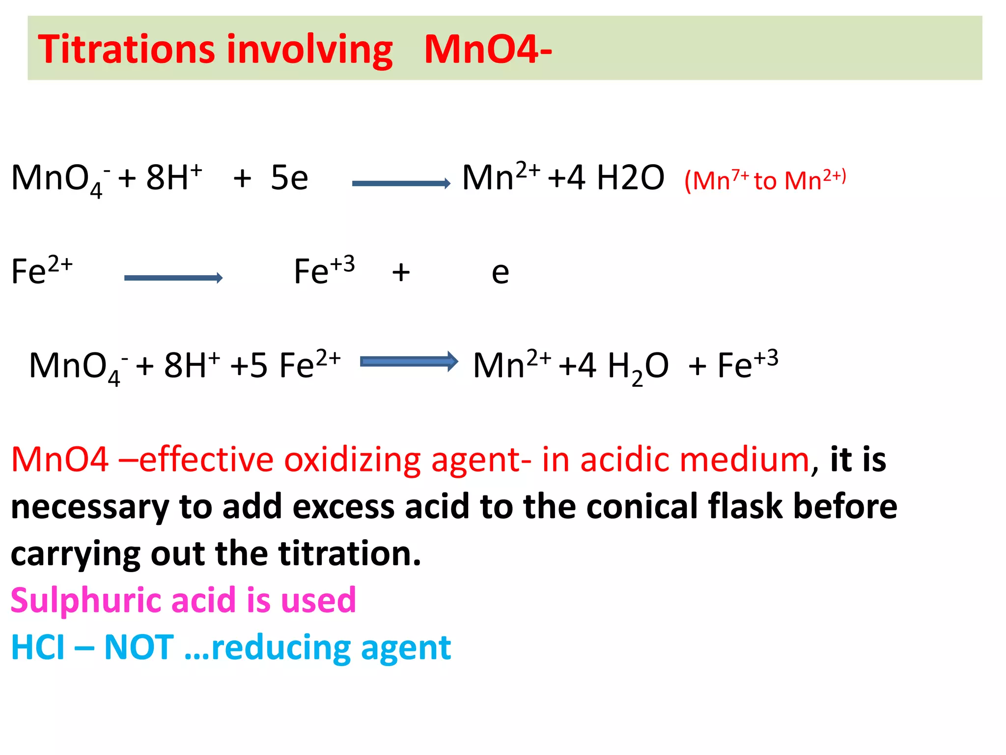 Redox titration | PPTX | Chemistry | Science