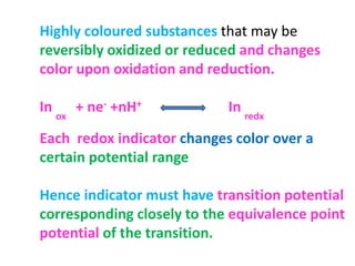 Redox titration | PPTX | Chemistry | Science
