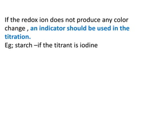 Redox titration | PPTX