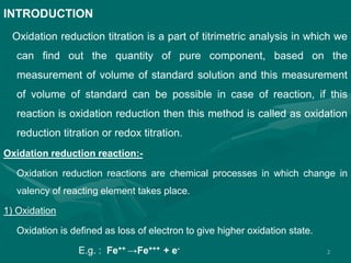 Redox titration for mpharm ist year | PPT