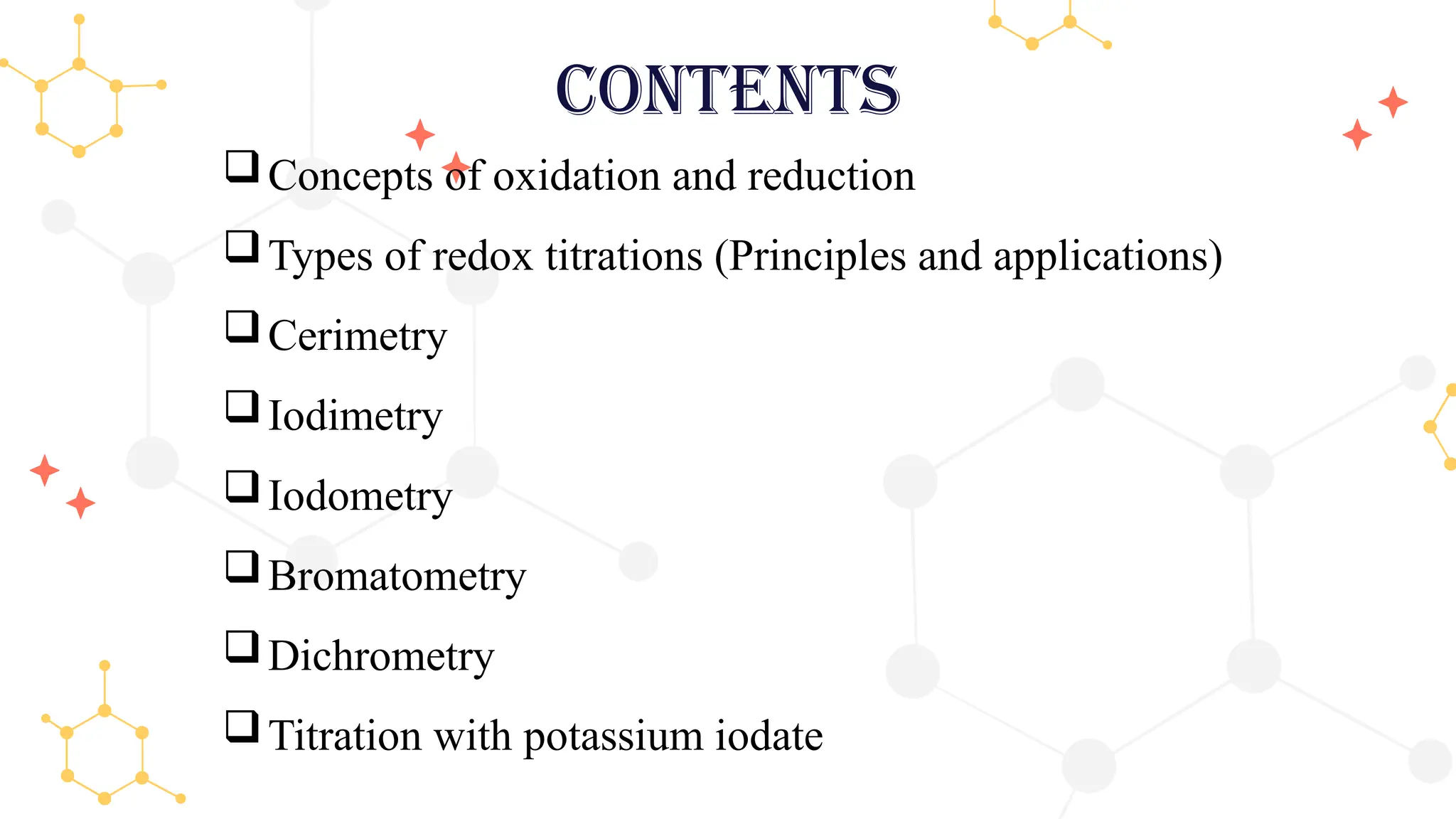 Redox Titration, Redox Potential, Iodometry, Galvanic Cell ...