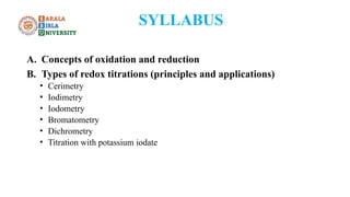 redox titration B pharm 1st sem Full notes | PPTX