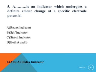 REDOX TITRATION PPTS.pptx | Chemistry | Science