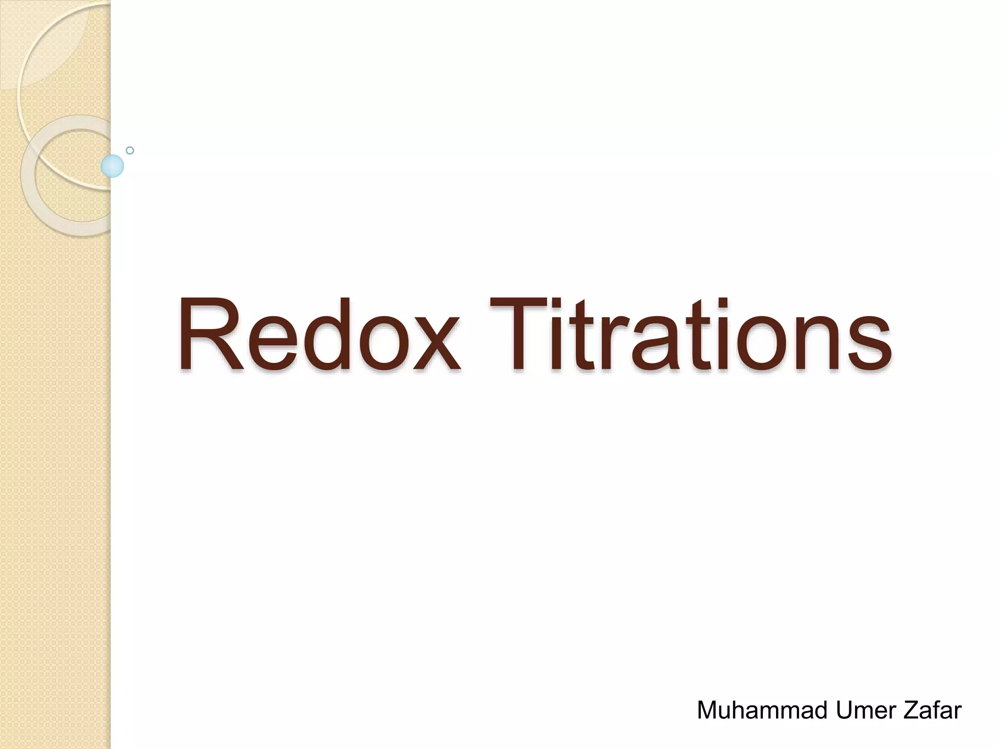 Redox titrations | PPTX