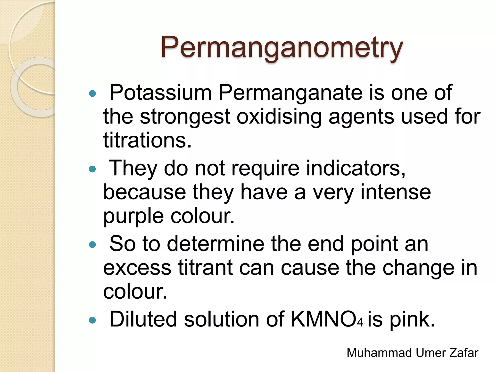Redox titrations | PPTX