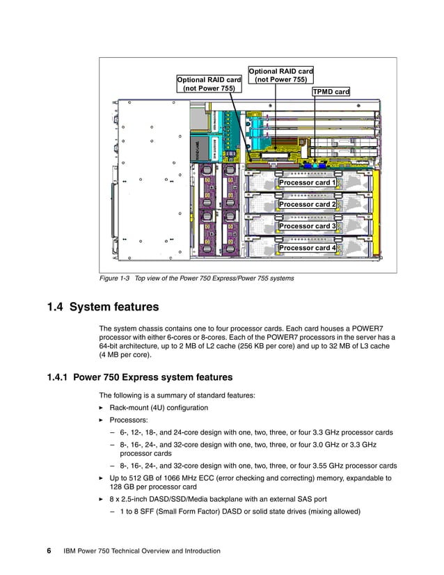 IBM Power 750 and 755 Technical Overview and Introduction | PDF