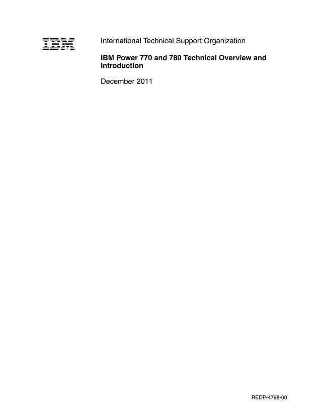 IBM Power 770 and 780 Technical Overview and Introduction | PDF