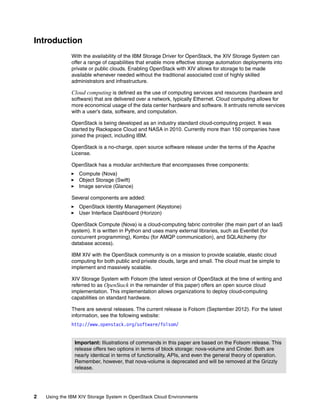 Using the IBM XIV Storage System in OpenStack Cloud Environments | PDF