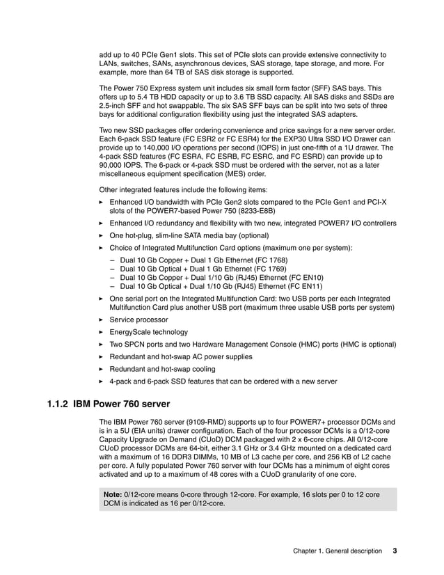 IBM Power 750 and 760 Technical Overview and Introduction | PDF