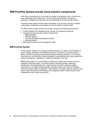 IBM PureFlex Solution for Cloud Backup and Recovery: Private Cloud Disaster Recovery Strategies ...