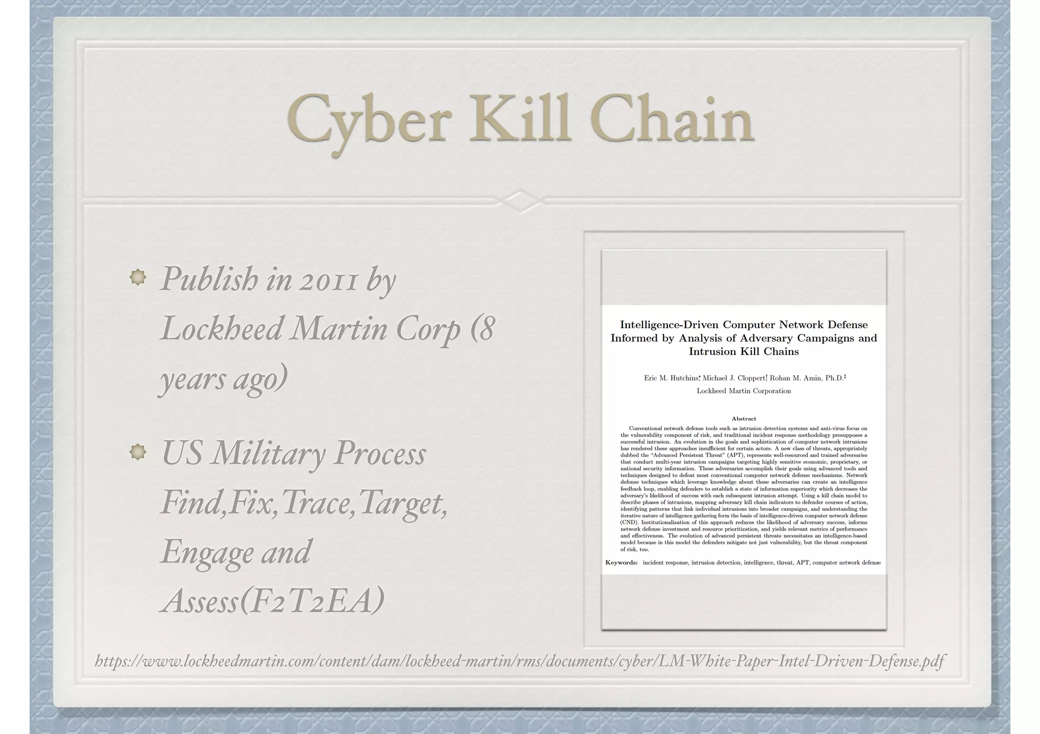 Threat Hunting with Cyber Kill Chain | PDF