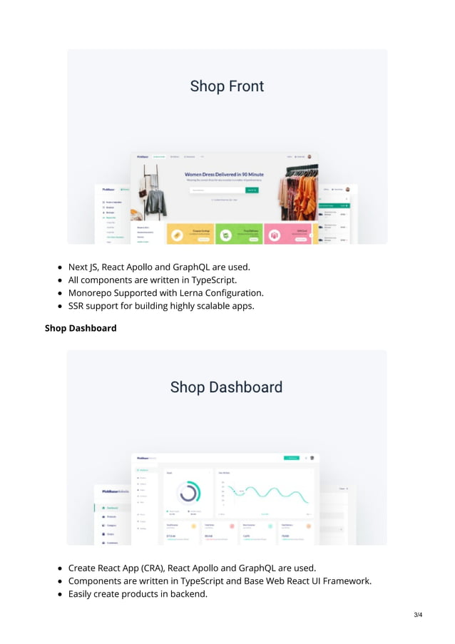 PickBazar Best React GraphQL ECommerce Template | PDF