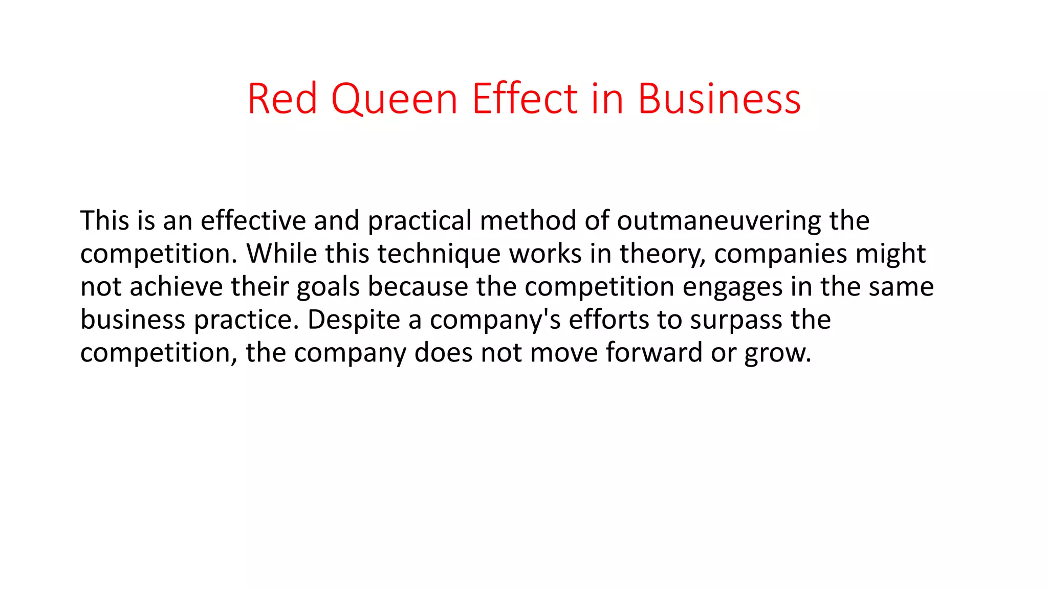 Red Queen Effect and Blue Ocean Strategy | PDF