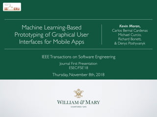 Machine Learning-Based Prototyping of Graphical User Interfaces for Mobile Apps | PDF