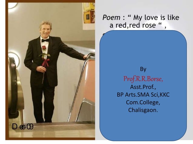 Red red rose poem by Robert Burns (New) | PPT