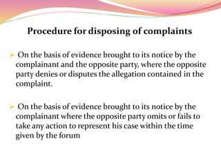 Redressal agencies for consumer disputes | PPTX