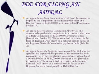 Redressal mechanism as per consumer protection act | PPTX