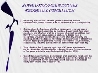 Redressal mechanism as per consumer protection act | PPTX