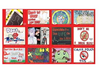 Red ribbon week posters | PPTX | Drawing and Sketching | Arts and Crafts