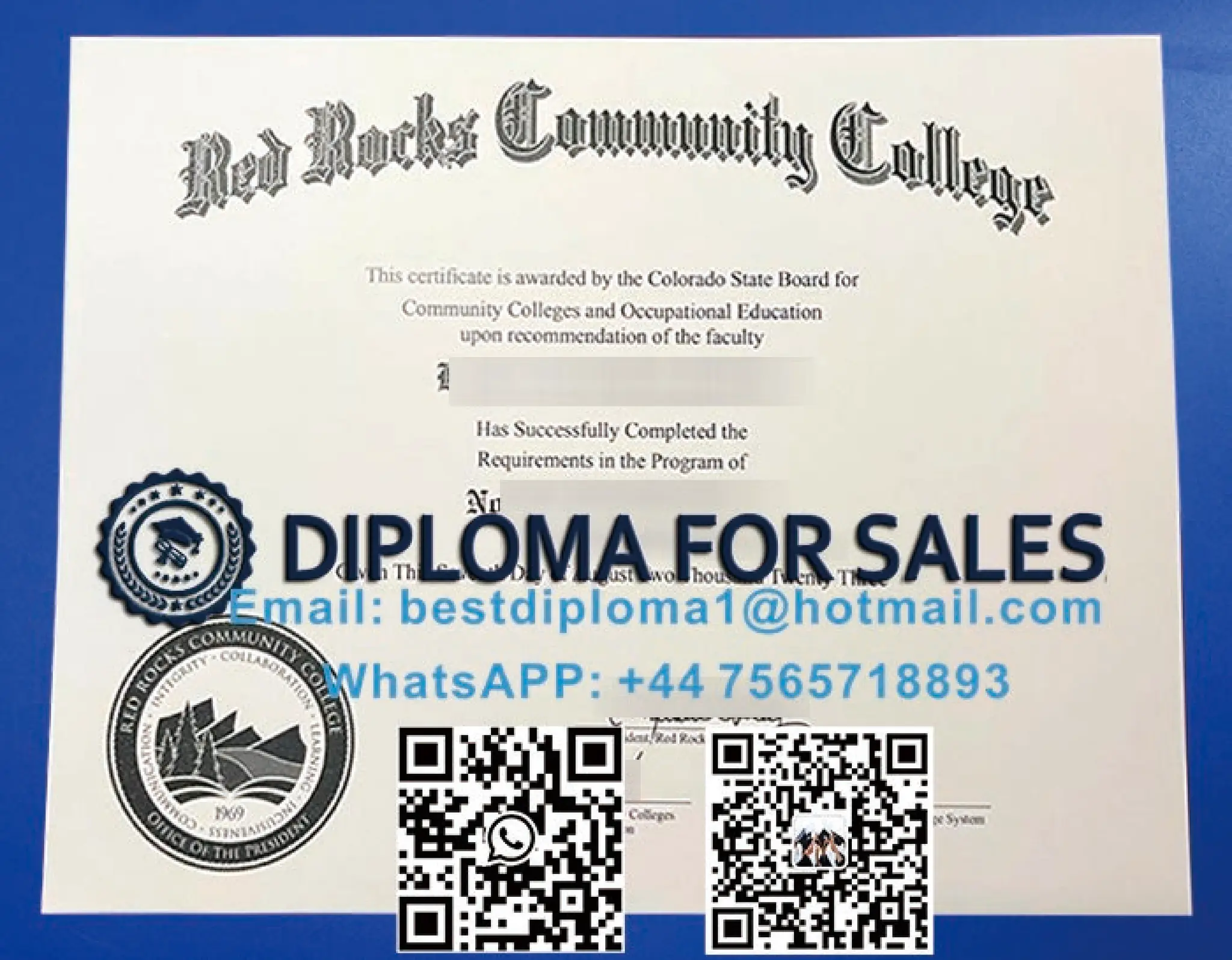 How to Get Red Rocks Community College Diploma, RRCC Diploma | PDF