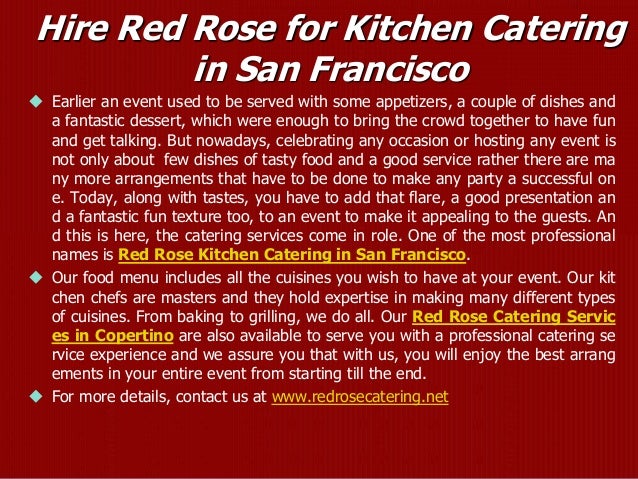 Red rose kitchen catering in san francisco