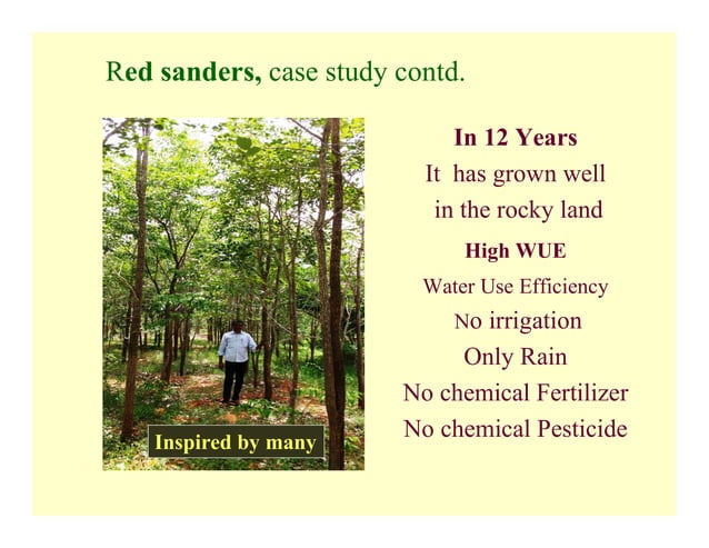 Red sanders is not an Endangered Species. Representation to IUCN by RP ...