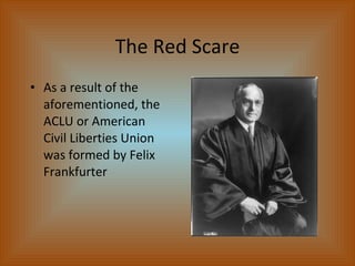 Red scare Palmer raids | PPT