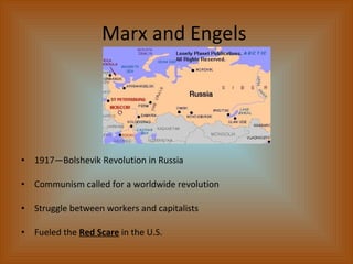 Red scare Palmer raids | PPT