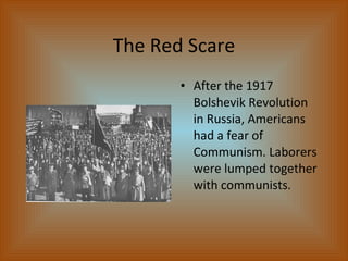 1920s Red Scare Powerpoint